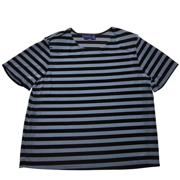 Marcy Allan | Tops | Vintage Marcy Allan Top Womens Plus 2x Blue ...